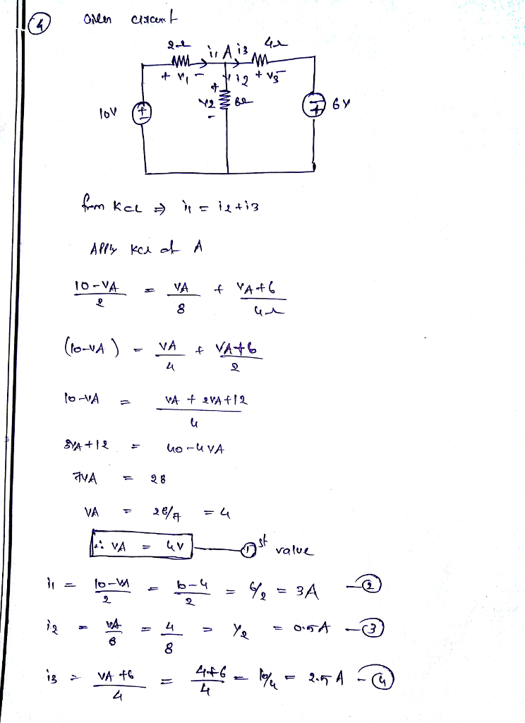 Solved Homework Using Kcl Kvl And Ohms Law Find The Currents And