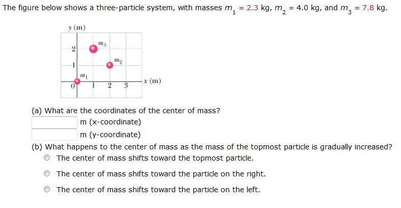 Solved The Figure Below Shows A Three Particle System With