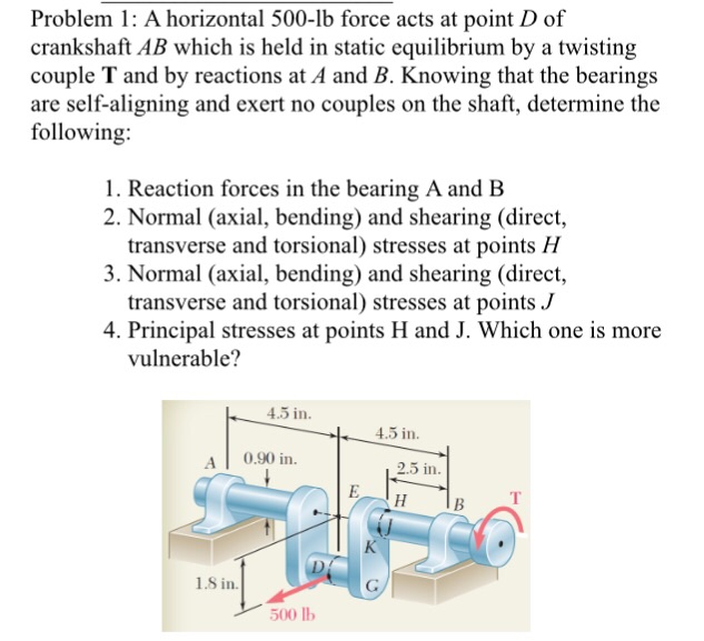 Solved A Horizontal 500 Lb Force Acts At Point D Of