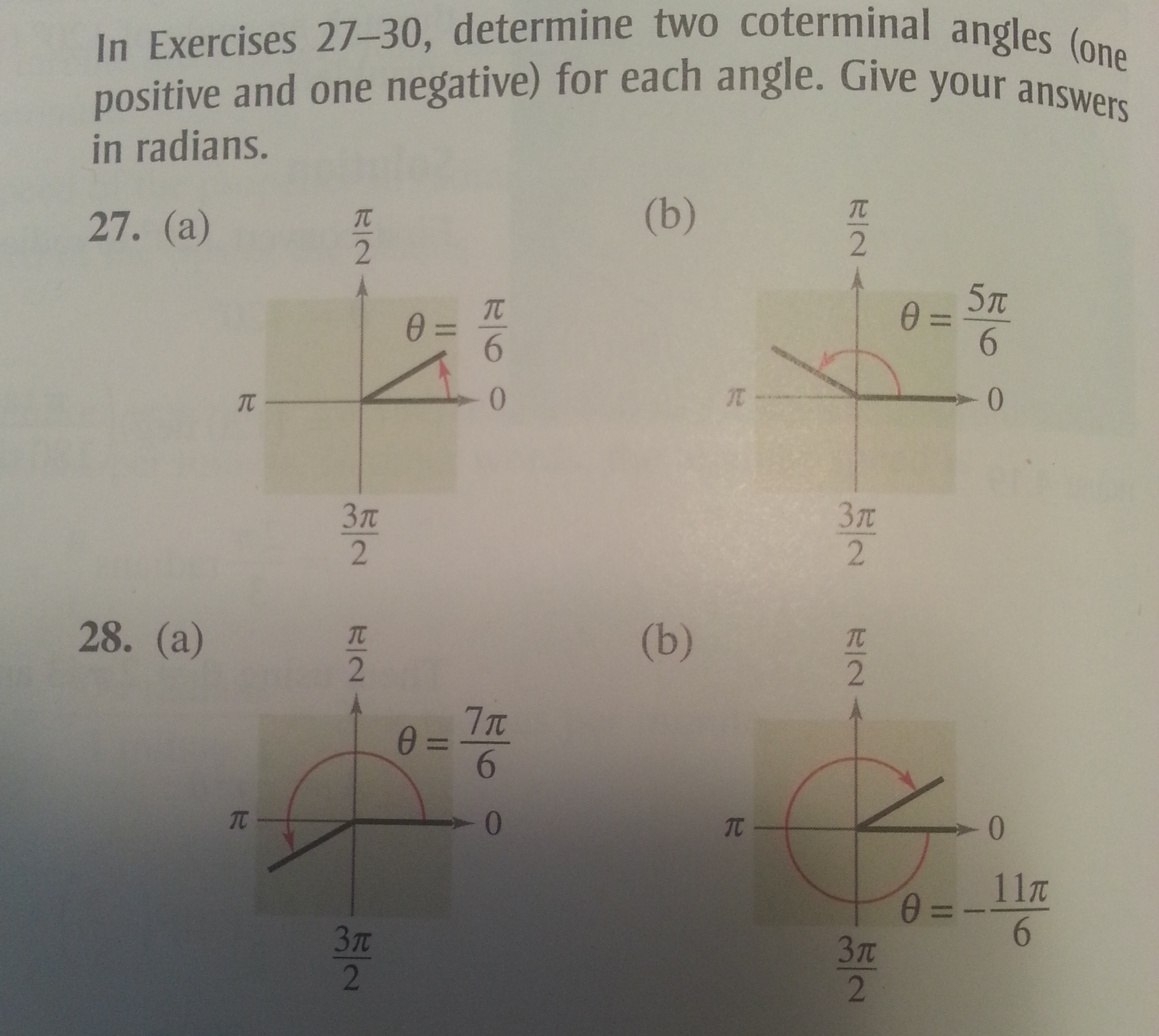 Solved In Exercises 27 30 Determine Two Coterminal Angles