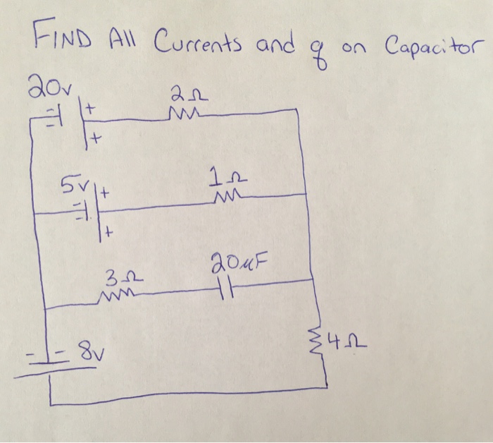 Solved Find All Currents And Of On Capacitor