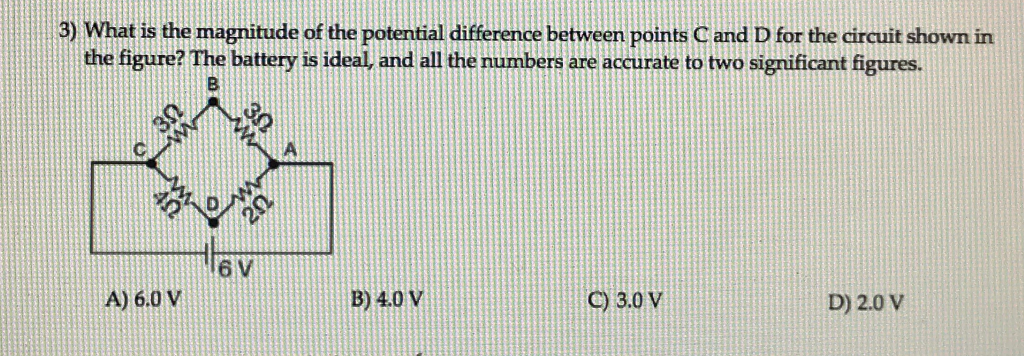 Solved 3 What Is The Magnitude Of The Potential Difference