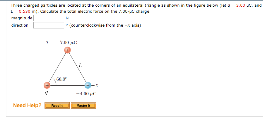 Solved Three Charged Particles Are Located At The Corners Of