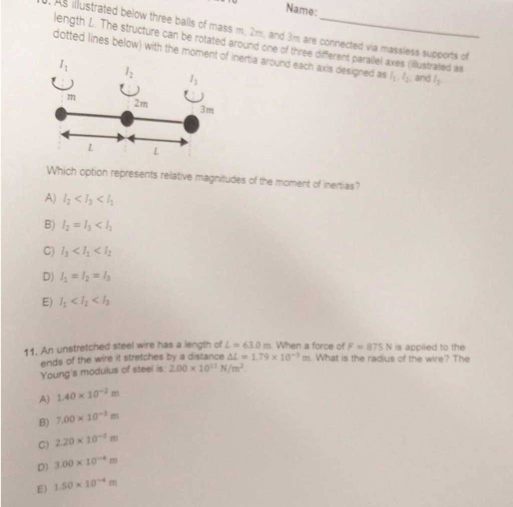 Solved 4as Illustrated Below Three Balls Of Mass M 2m And