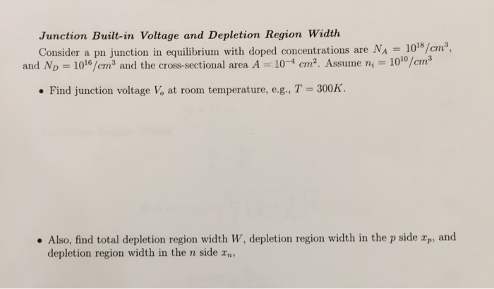 Solved Consider A Pn Junction In Equilibrium With Doped