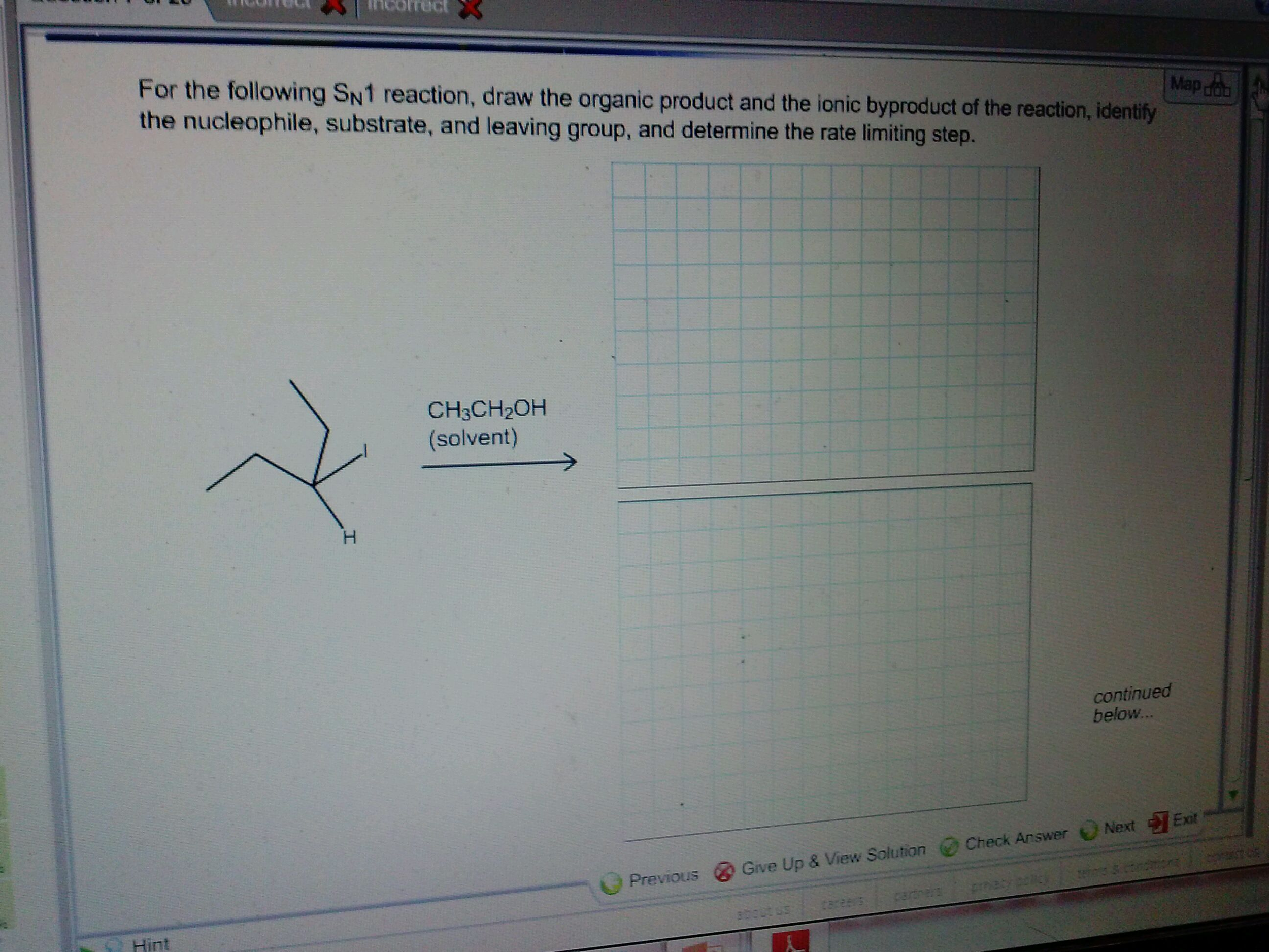 Draw The Major Organic Product Of The Sn1 Reaction