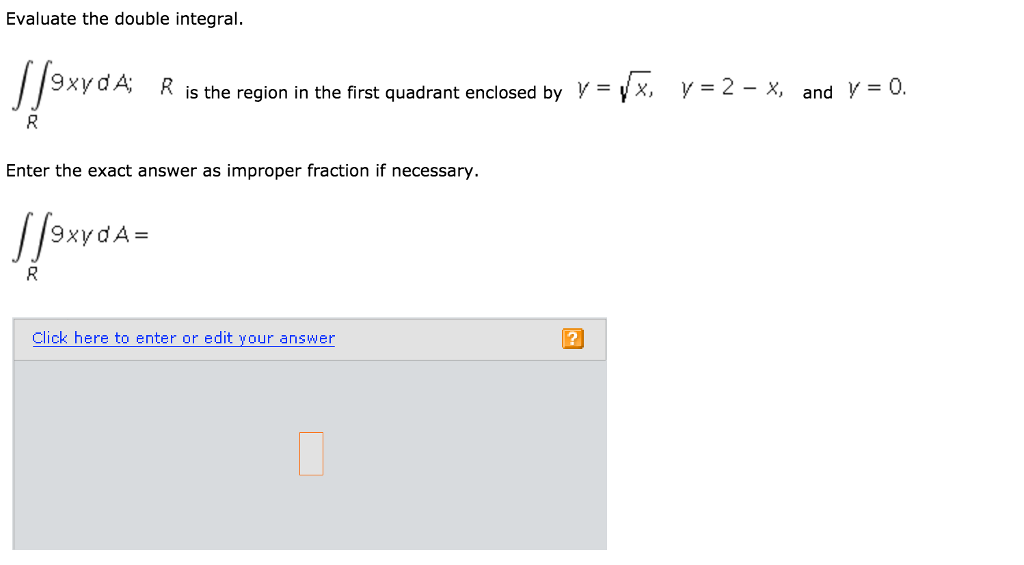 Solved Evaluate The Double Integral Integral Integralr