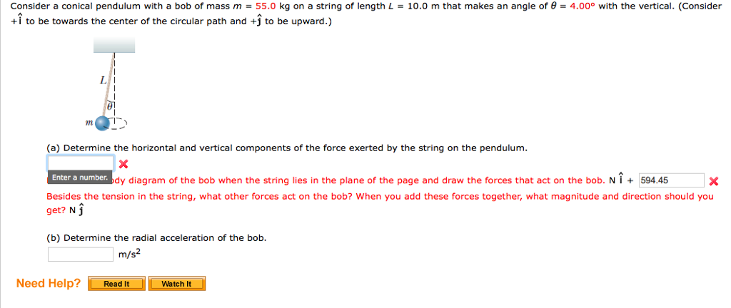 Solved Consider A Conical Pendulum With A Bob Of Mass M