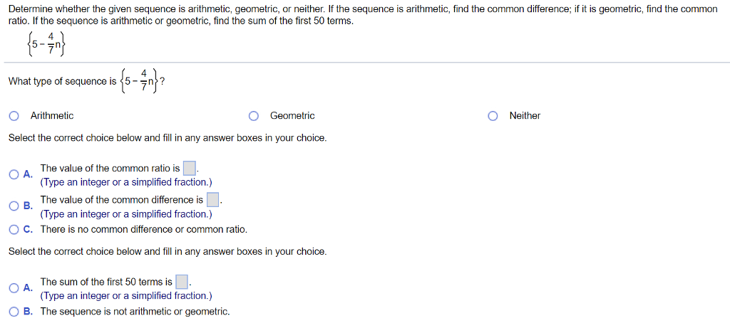 Solved Determine Whether The Given Sequence Is Arithmetic