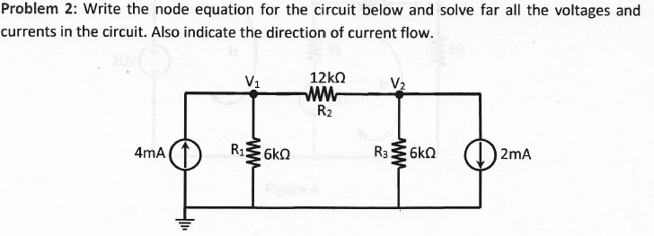 Solved Write The Node Equation For The Circuit Below And