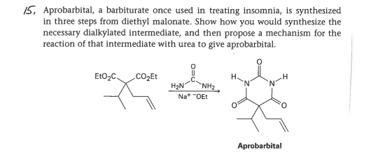 Solved Aprobarbital A Barbiturate Once Used In Treating