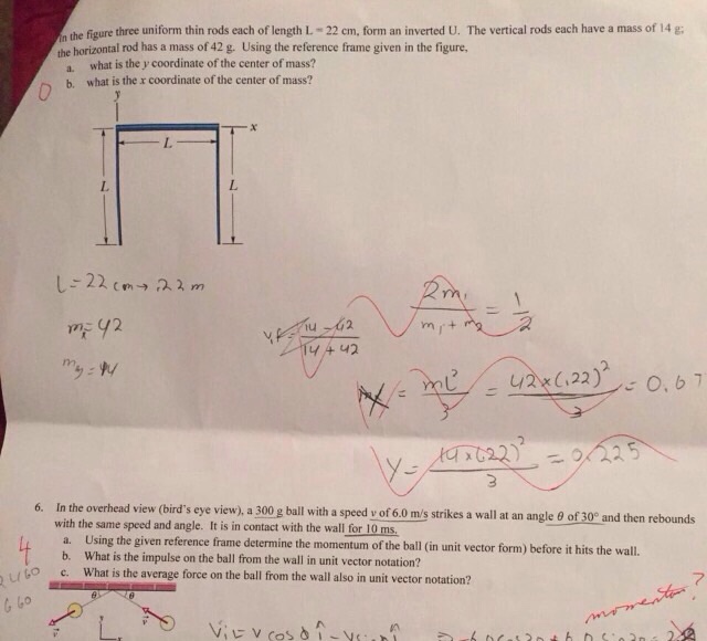 Solved In The Figure Three Uniform Thin Rods Each Of Length