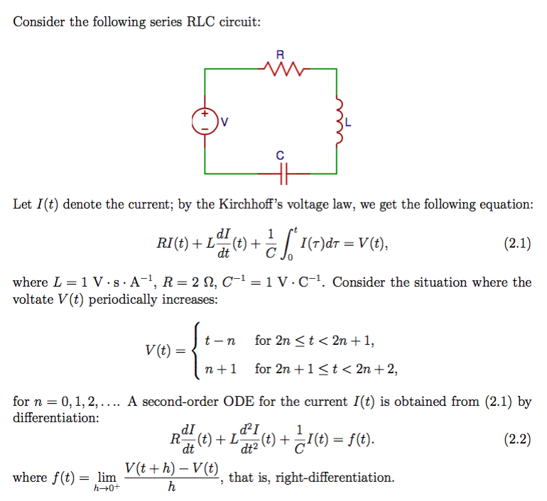 Solved Consider The Following Series Rlc Circuit Let It