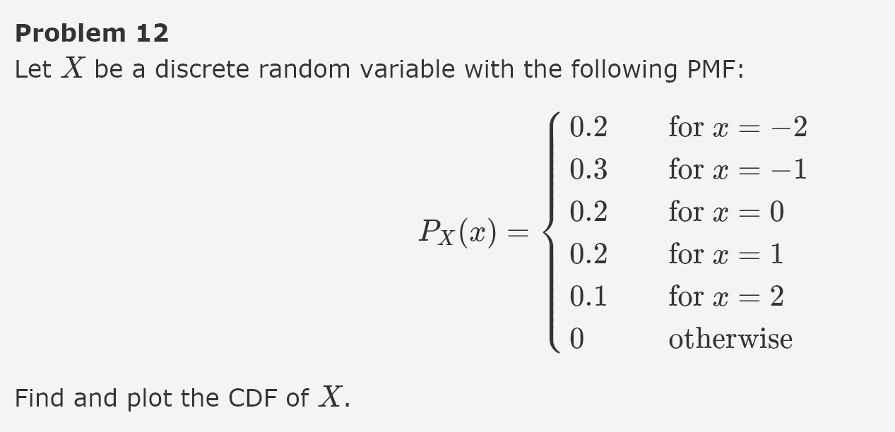 Solved Let X Be A Discrete Random Variable With The