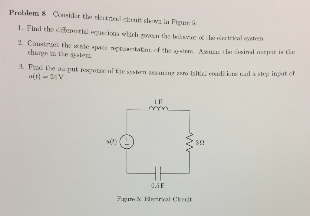 Solved Problem 8 Consider The Electrical Circuit Shown In