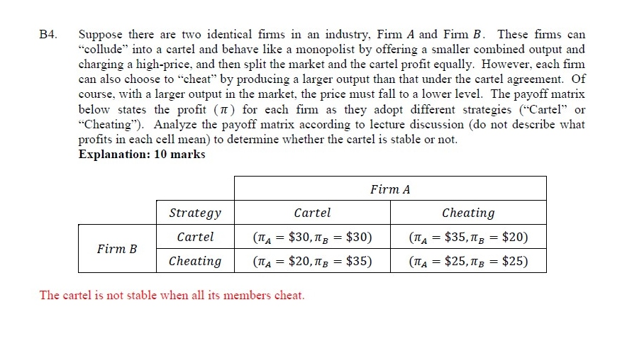 Solved Suppose There Are Two Identical Firms In An Industry