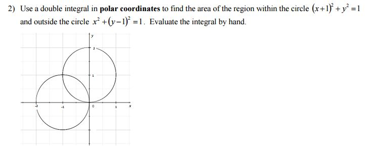 Solved 2 Use A Double Integral In Polar Coordinates To Find