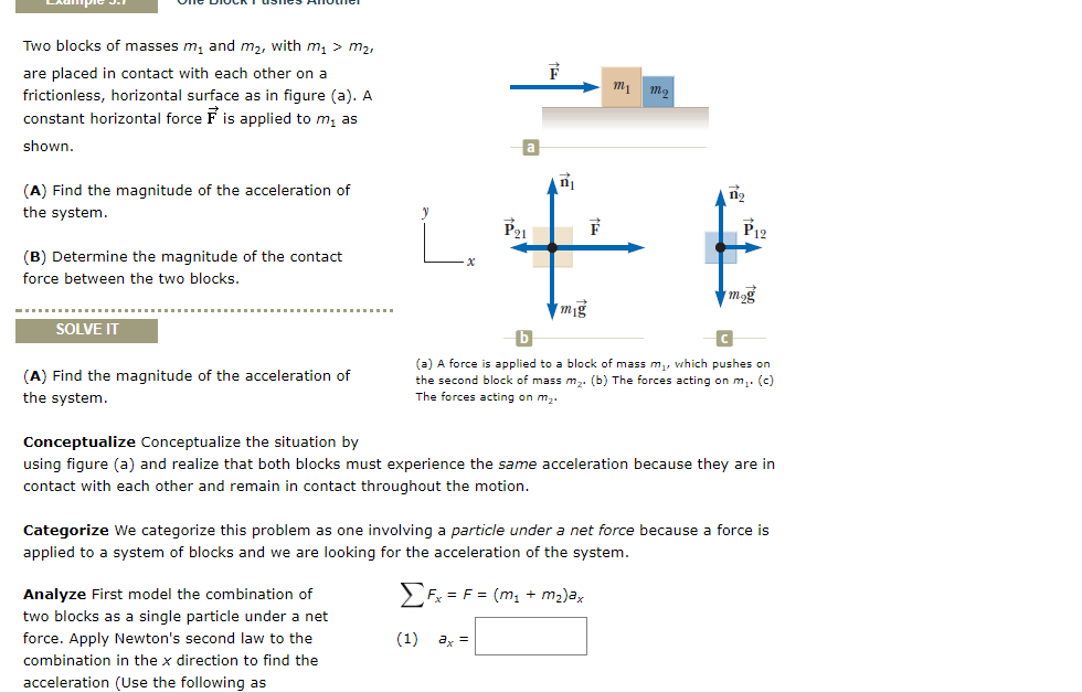 Solved Two Blocks Of Masses M1 And M2 With M M2 Are Pla