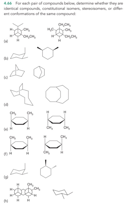 Solved For Each Pair Of Compounds Below Determine Whethe