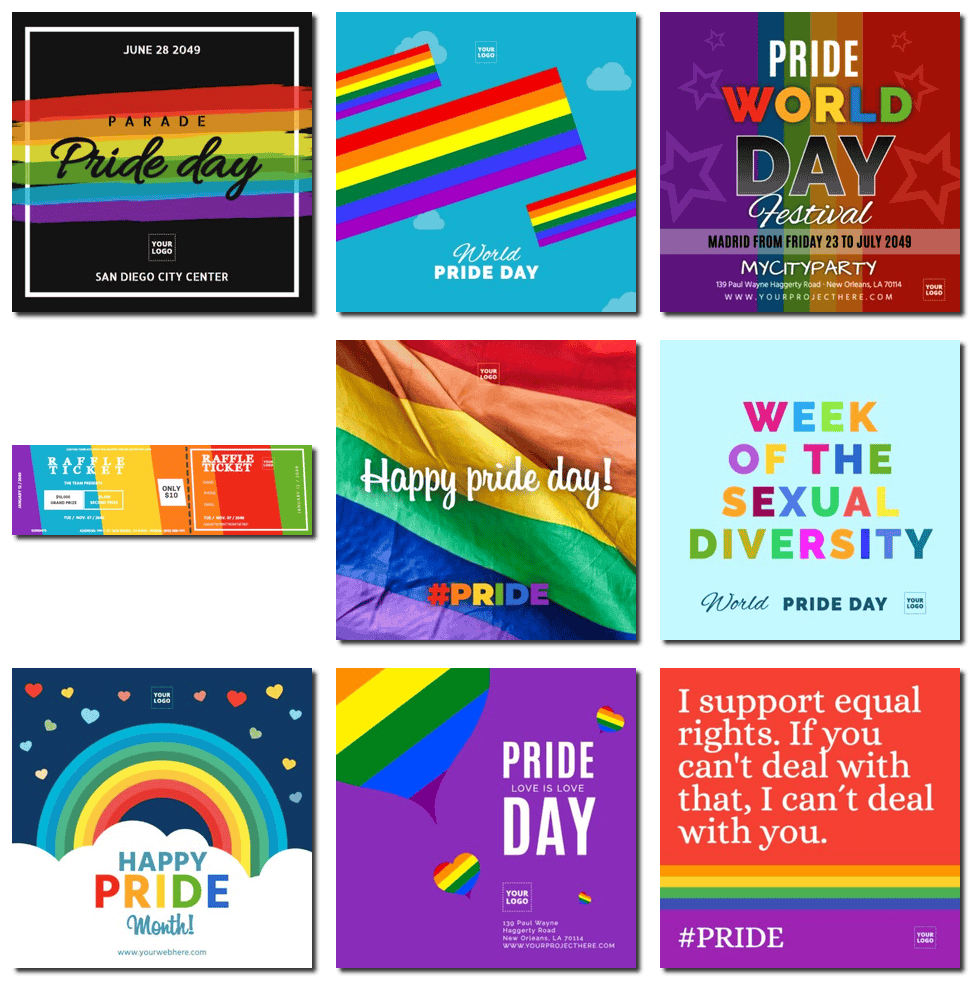 Pride Day Poster And Flyer Templates