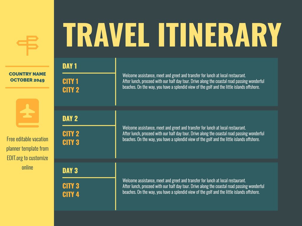 Free 14 Sample Trip Itinerary Templates In Pdf Ms Word Psd Pages