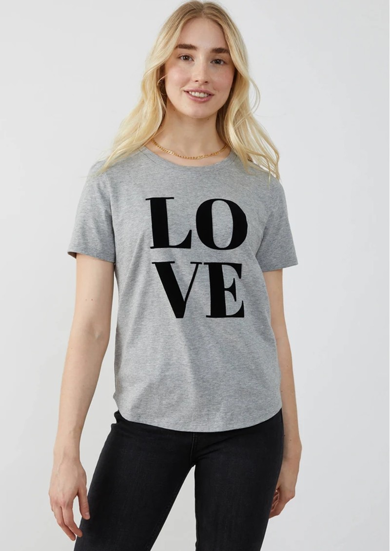 South Parade Lola Love Pima Cotton Tee Heather Grey