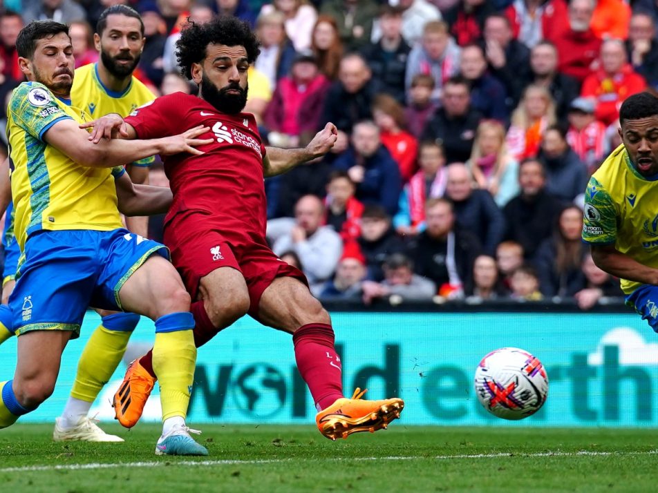 Liverpool 3 2 Nottingham Forest Salah Settles Five Goal Thriller After