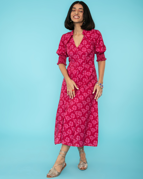 Magenta Midi Dress By Label Graph The Secret Label