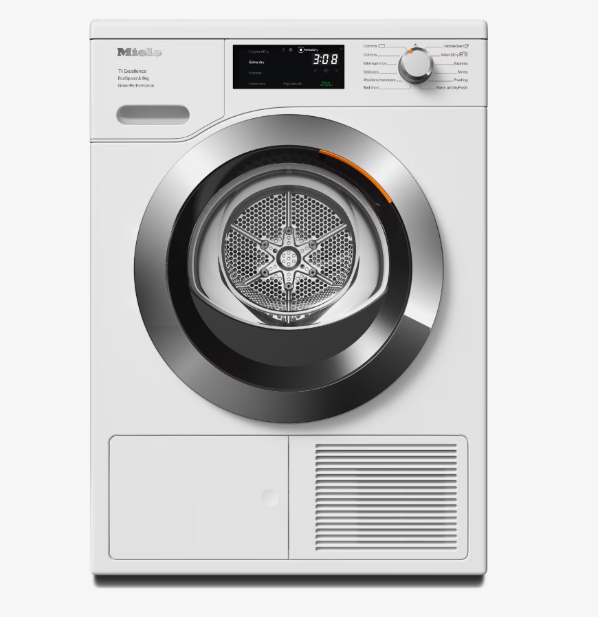 Miele Ecospeed 8kg Heat Pump Dryer Lotus White Tef765wp Mie Tef765wp