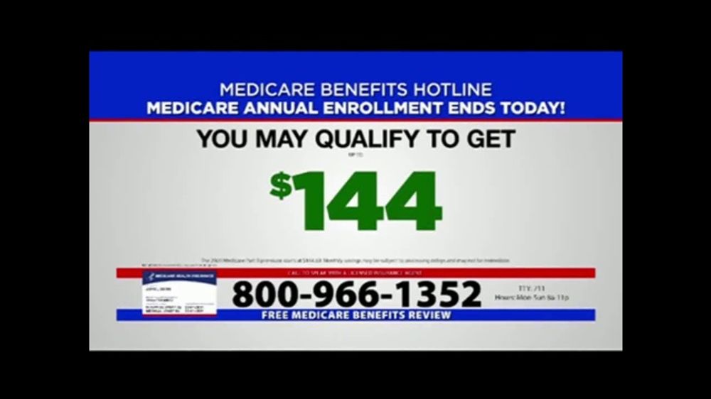 Medicare Benefits Hotline Tv Commercial Attention Annual Enrollment