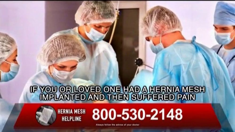 Hernia Mesh Legal Helpline Tv Commercial Additional Surgery Ispottv