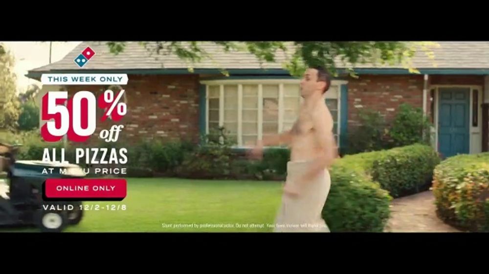 Dominos Tv Commercial Right Now 50 Percent Off Ispottv