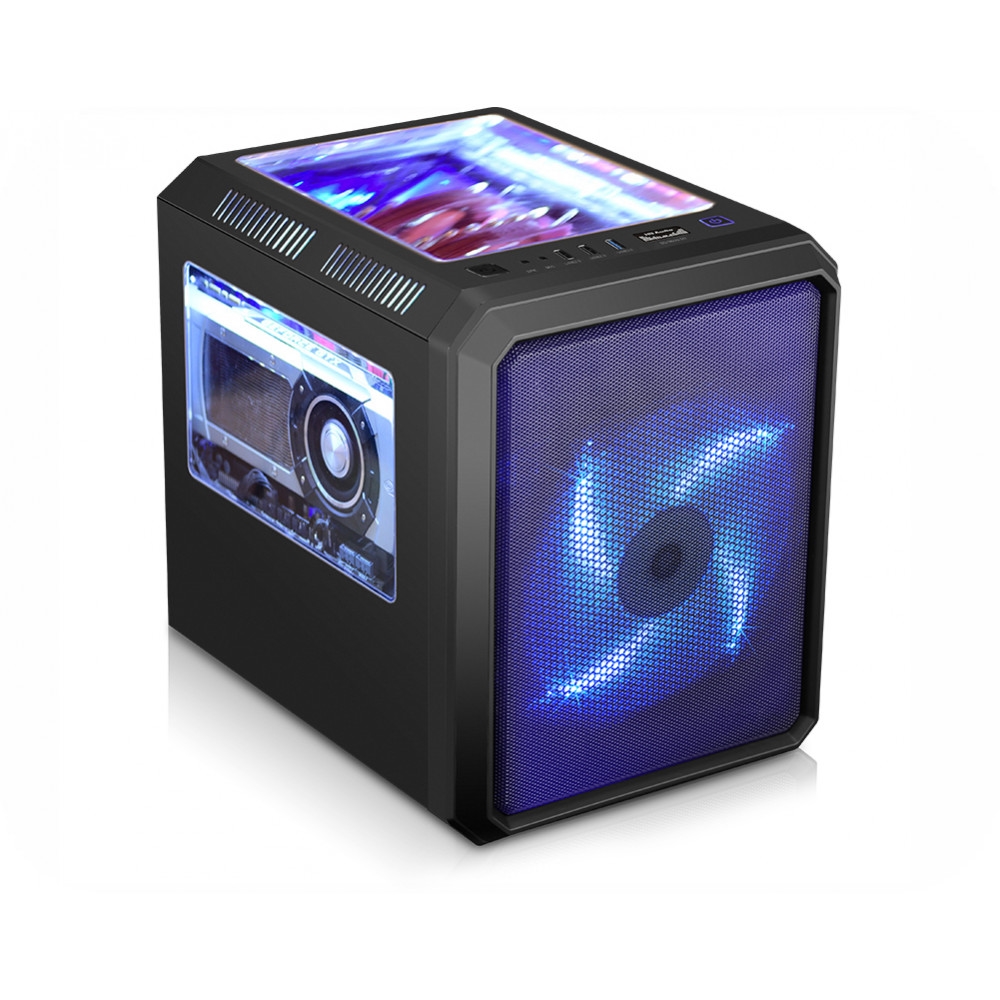 Gabinete K Mex Cg 01rc Microcraft Gamer Cubo Microatx Itx Preto