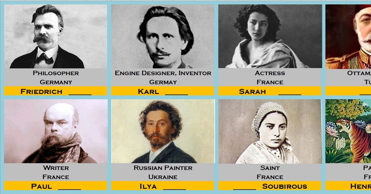 Memorable People Born In 1844 Quiz By Mucciniale