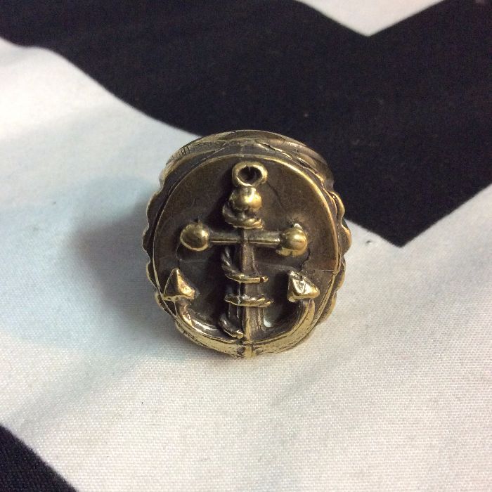 Relic Mens Ring Mounted Anchor Boardwalk Vintage