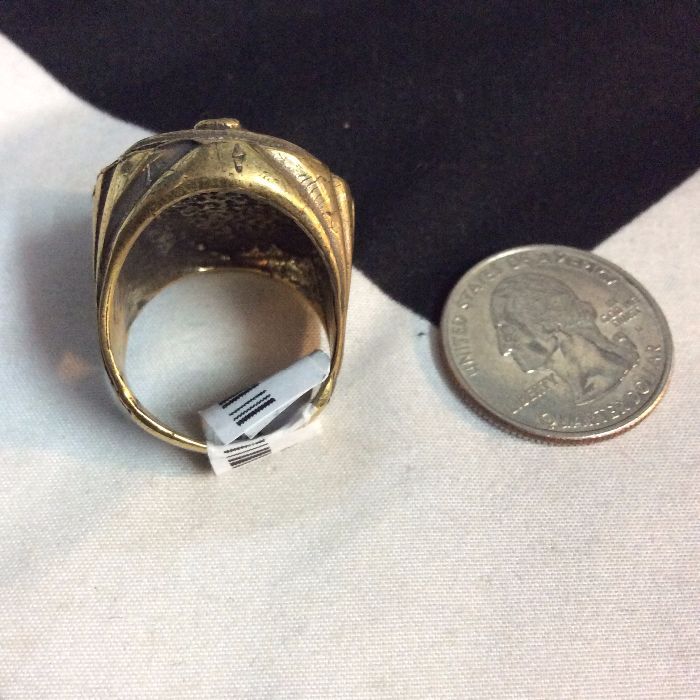 Relic Mens Ring Mounted Anchor Boardwalk Vintage