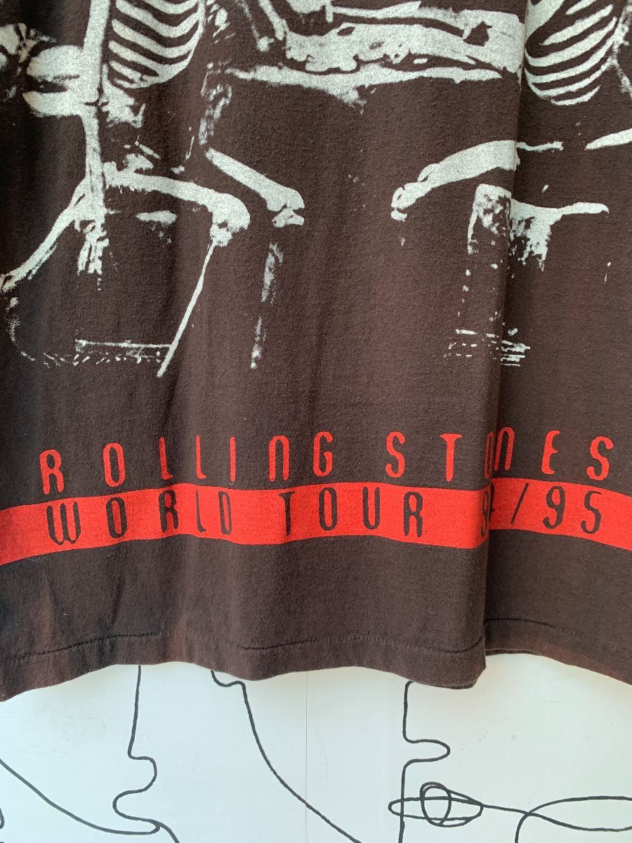 Tshirt Bootleg 1994 Rolling Stones Voodoo Lounge Tour Allover Skeleton