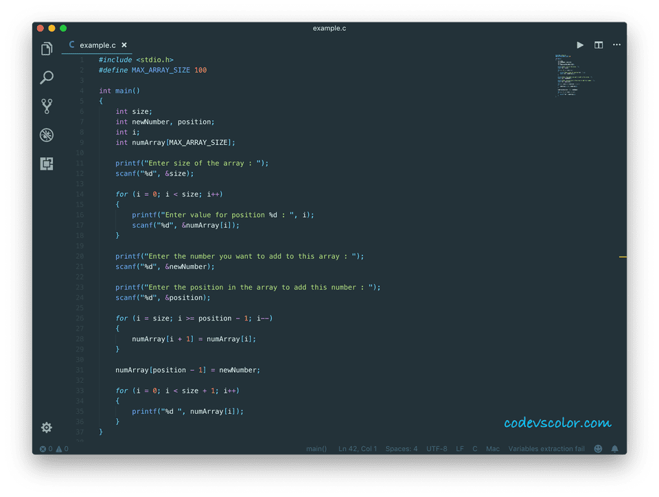 Program To Insert An Element In An Array At A Specific Position In C