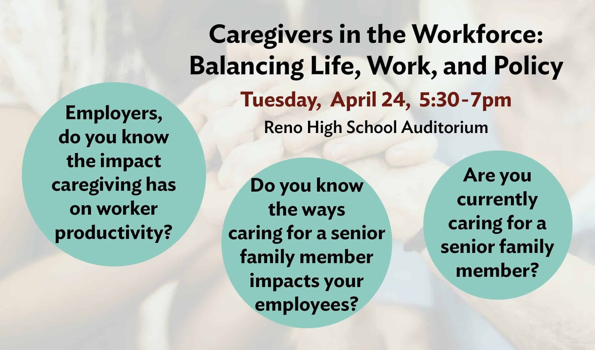 Community Conversation On Caregivers In The Workforce Get Your