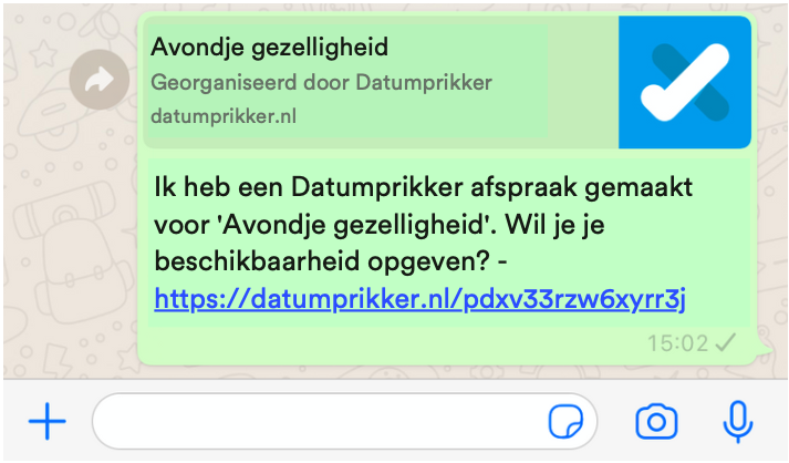 Datumprikker Via Whatsapp Helpdesk Datumprikkernl