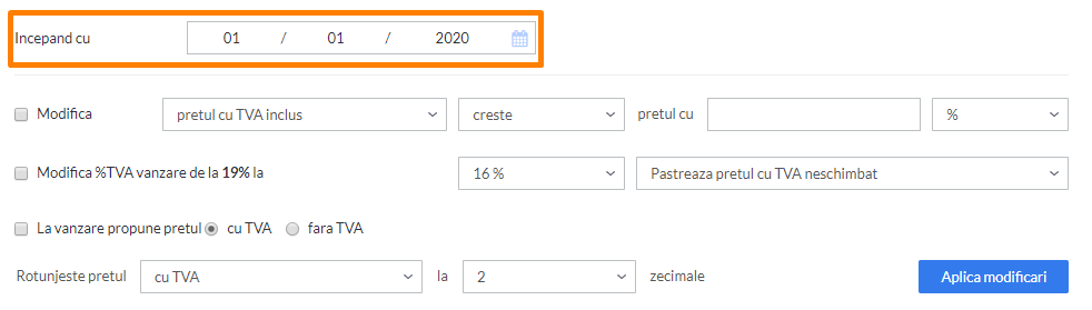 Modificarea Tva Pentru Produsele Din Gestiuni Smartbill Gestiune Ajutor