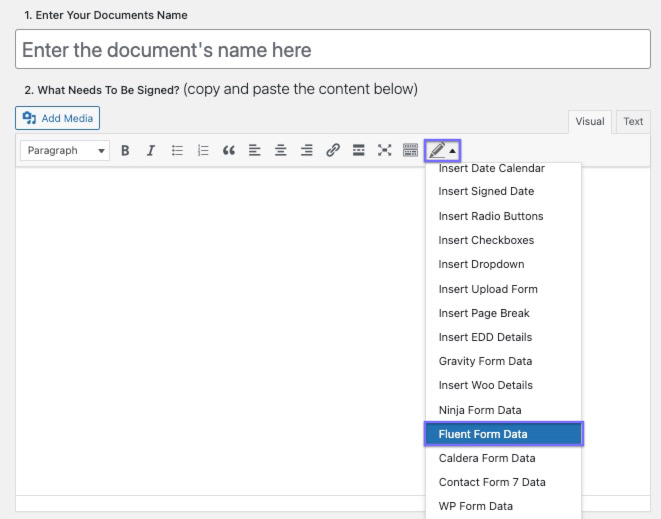 How To Set Up Fluent Forms And Wp E Signature Wp E Signature Docs