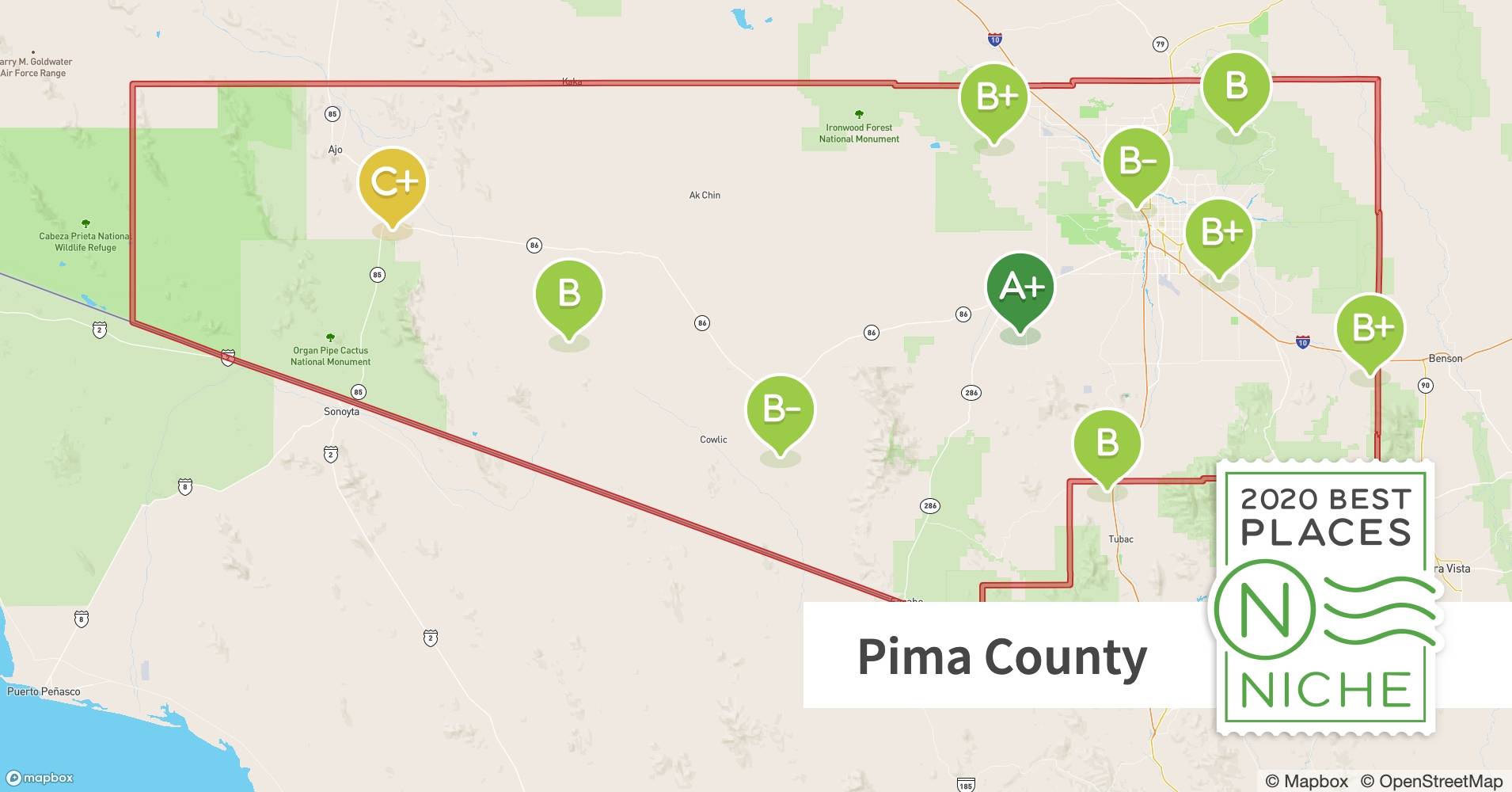 Pima County Lines Map