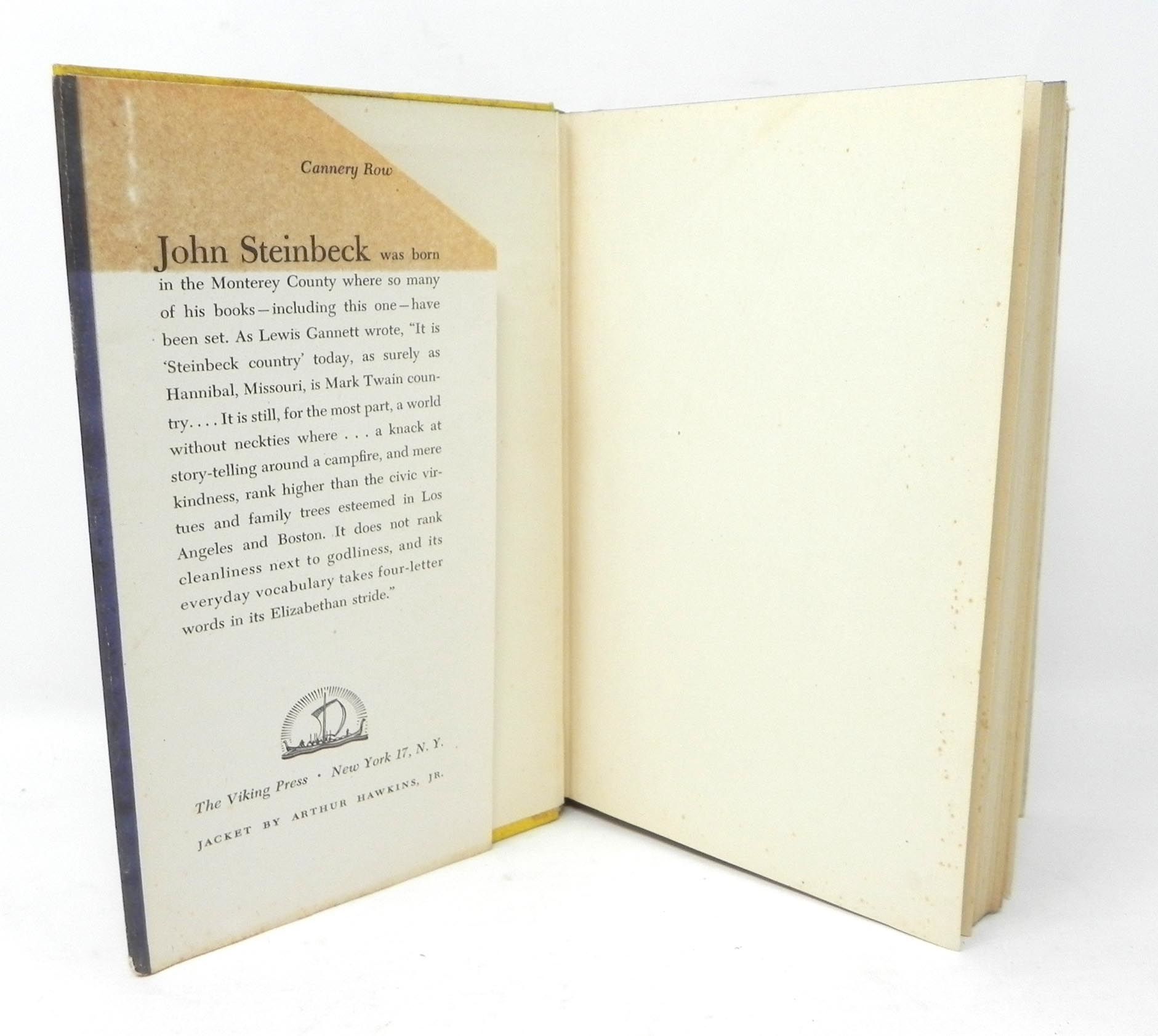 Cannery Row By John Steinbeck First Edition 1945 From Yesterdays