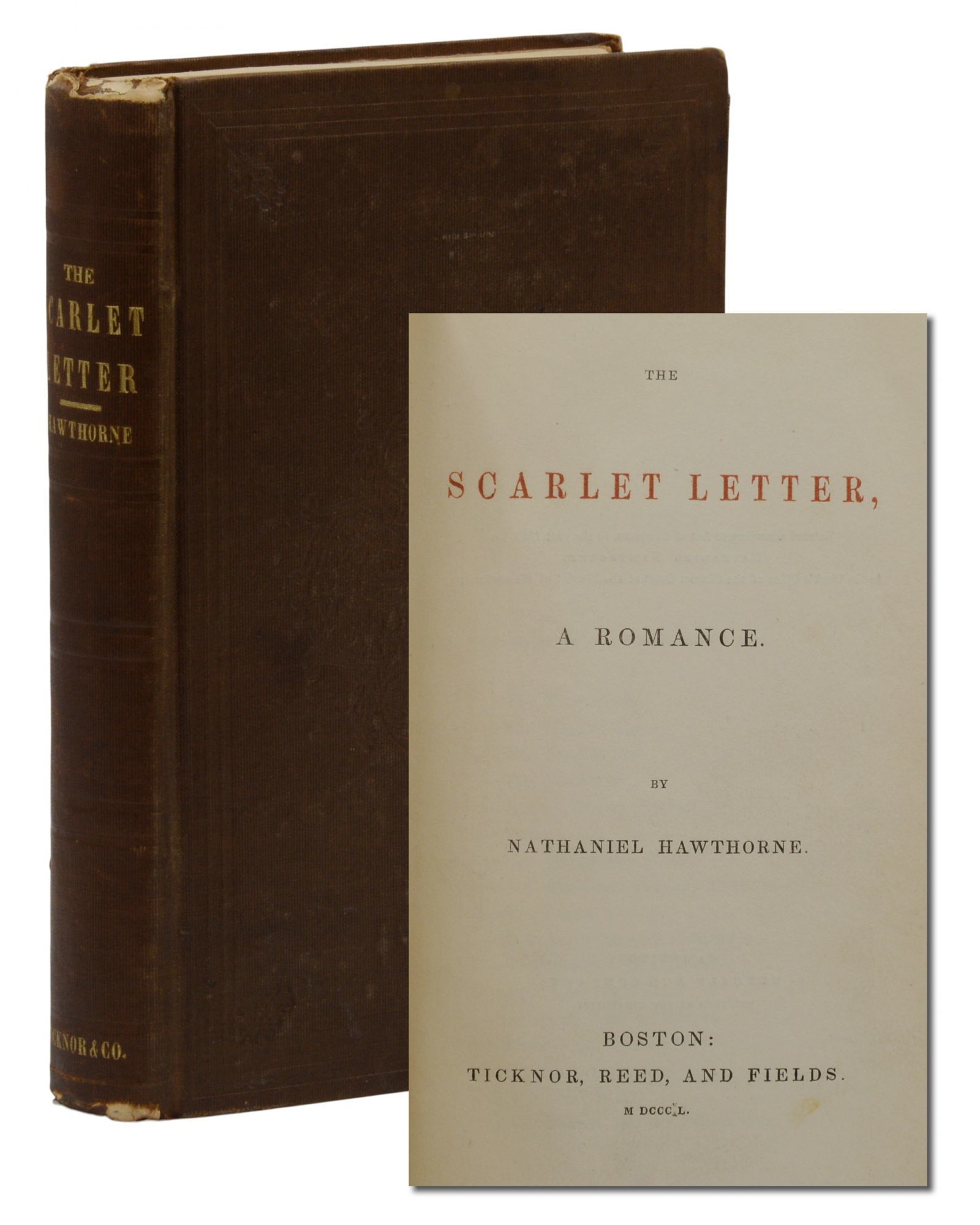 Biblio The Scarlet Letter By Hawthorne Nathaniel 1850 Ticknor