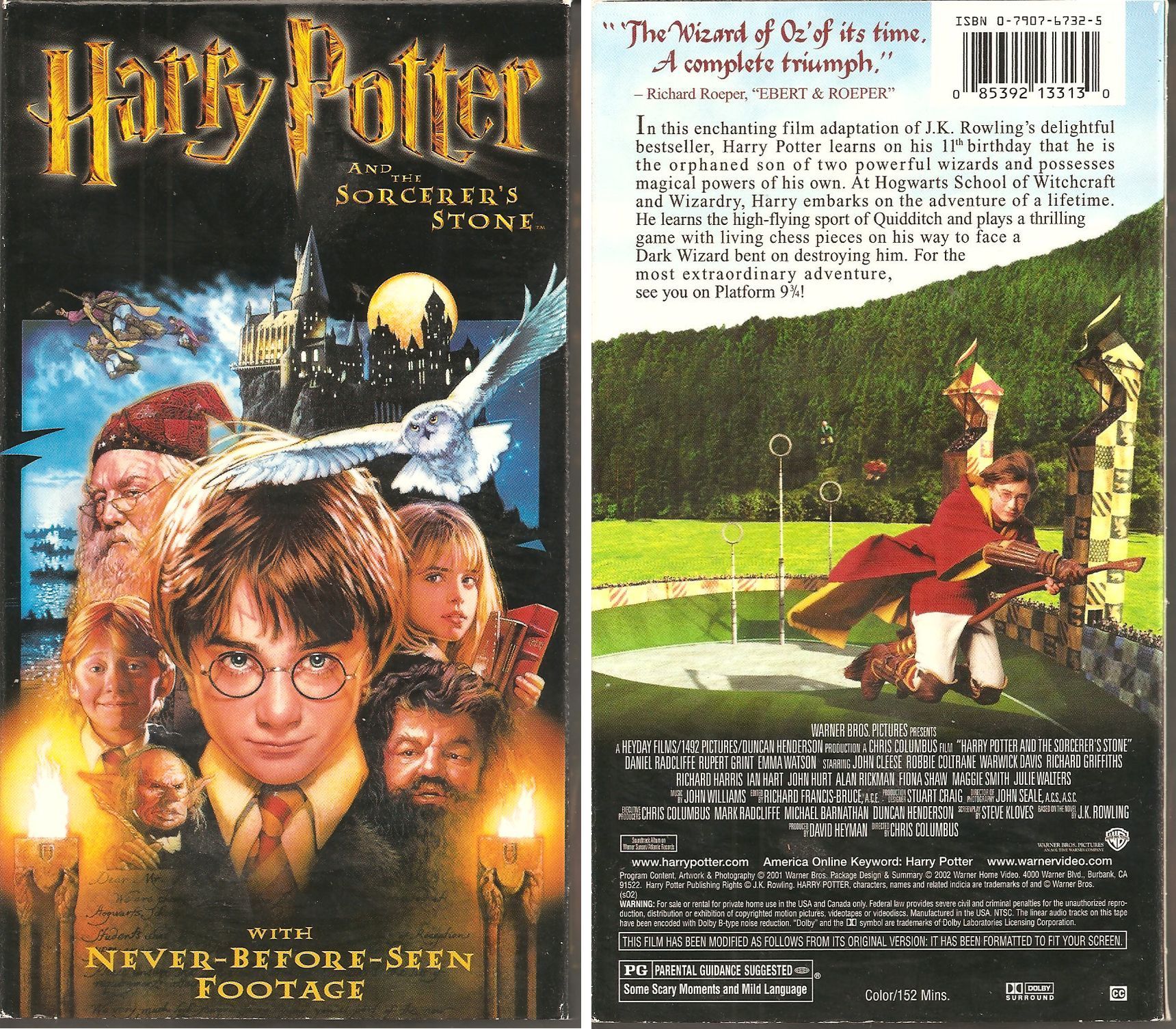 Harry Potter And Sorcerers Stone Vhs De Warner Bros Pictures 2001