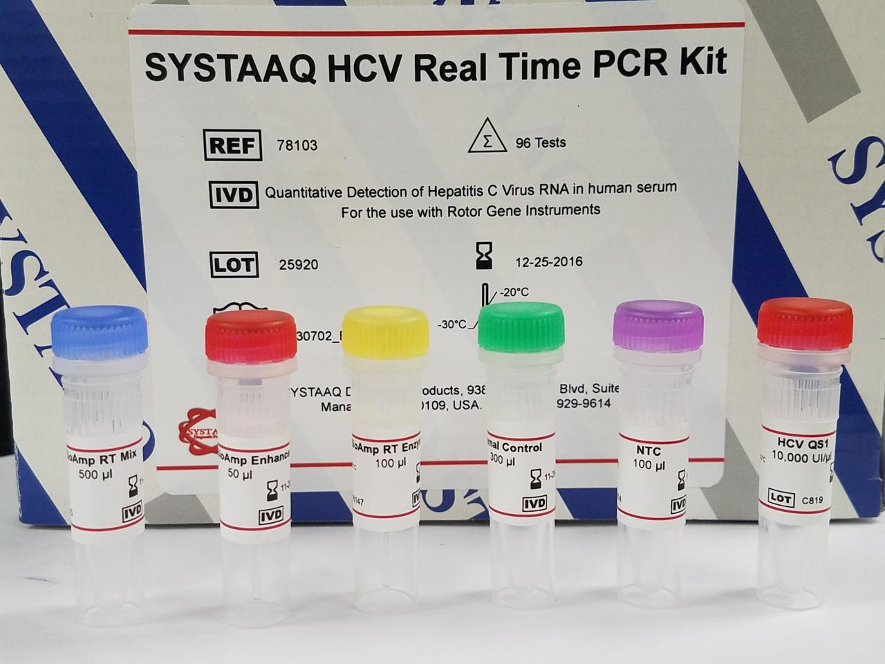 Systaaq Hcv Real Time Pcr Kit Systaaq Diagnostics Products