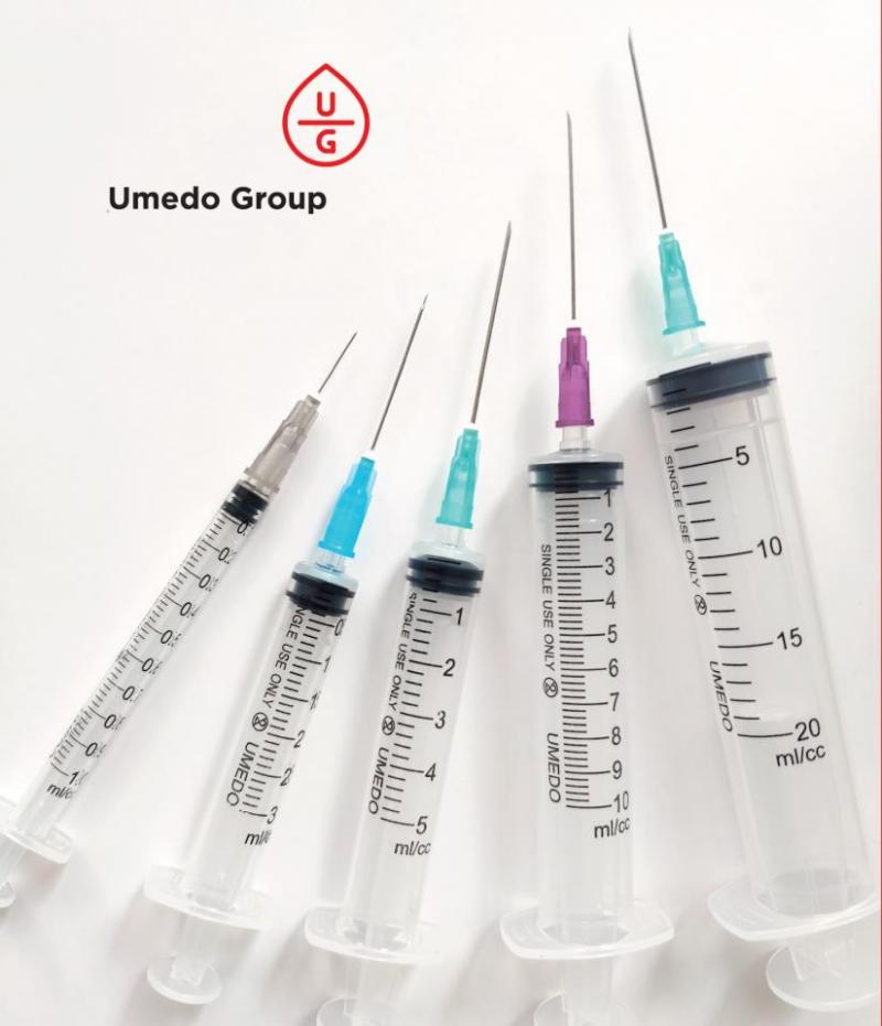 Sterile Hypodermic Single Use Syringe Umedo Group With Needle Umedo