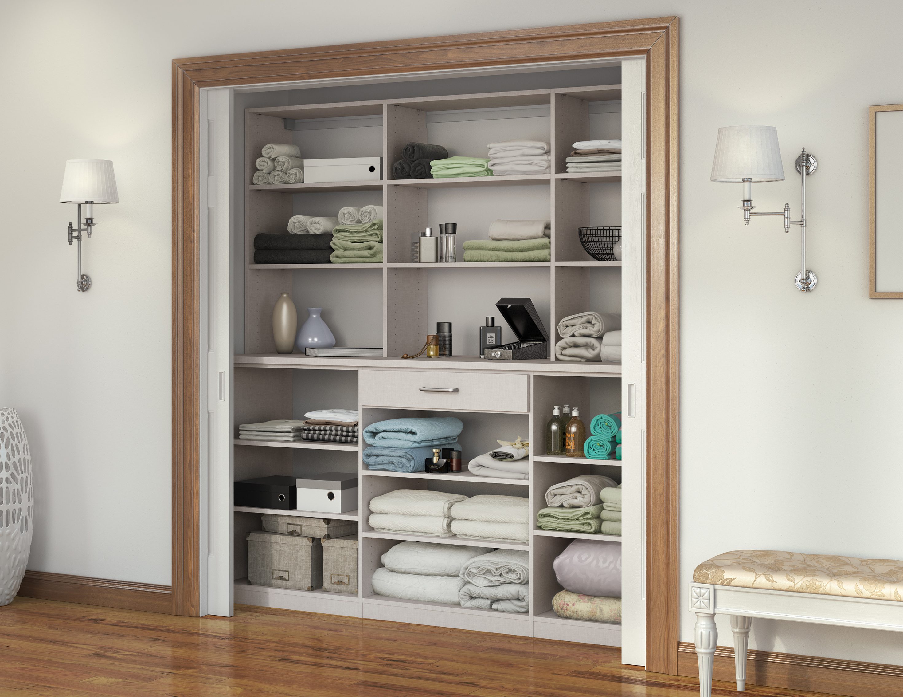 Linen Cabinets And Hall Closet California Closets