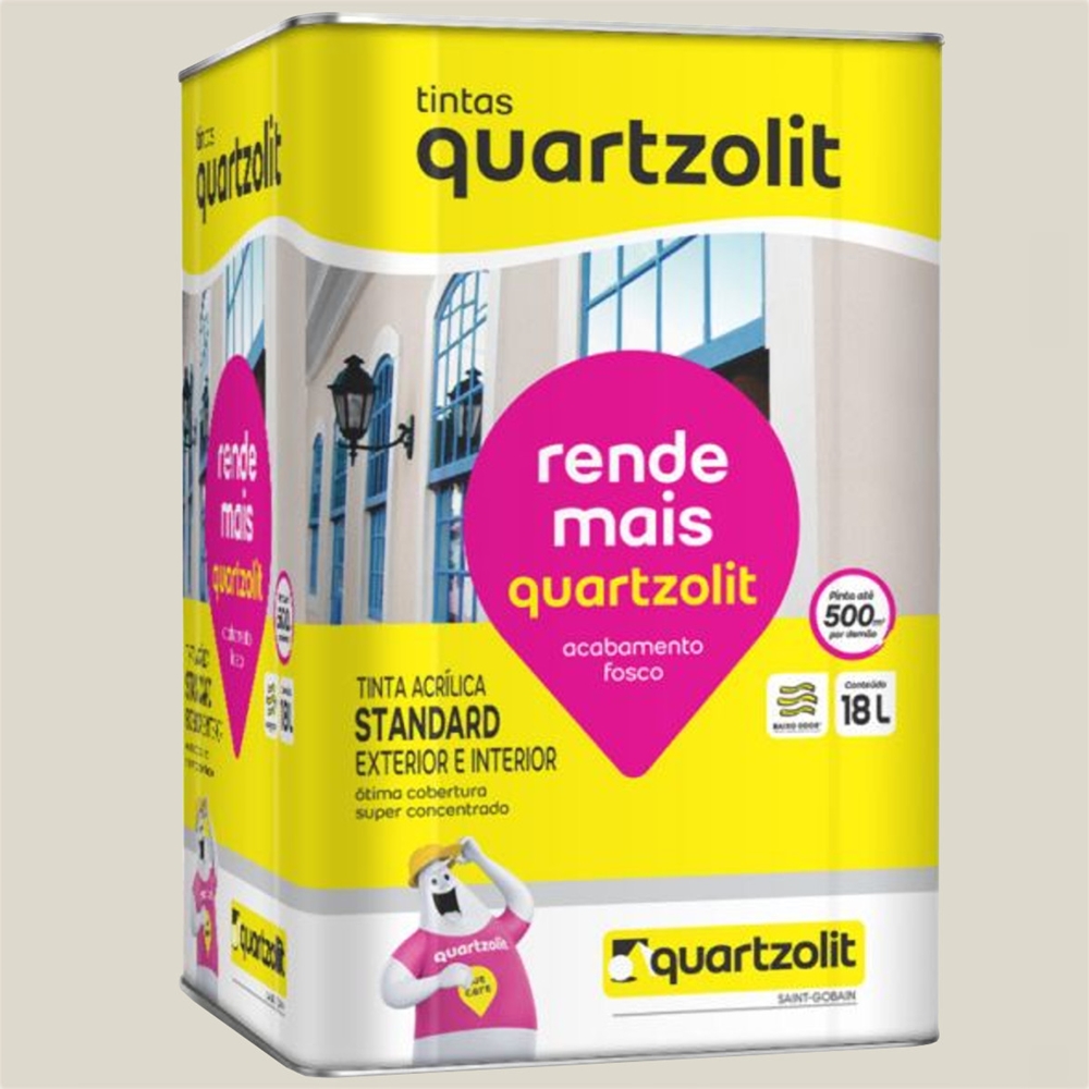 Tinta Acrílica Rende Mais Standard 18 Litros Quartzolit Quartzolit